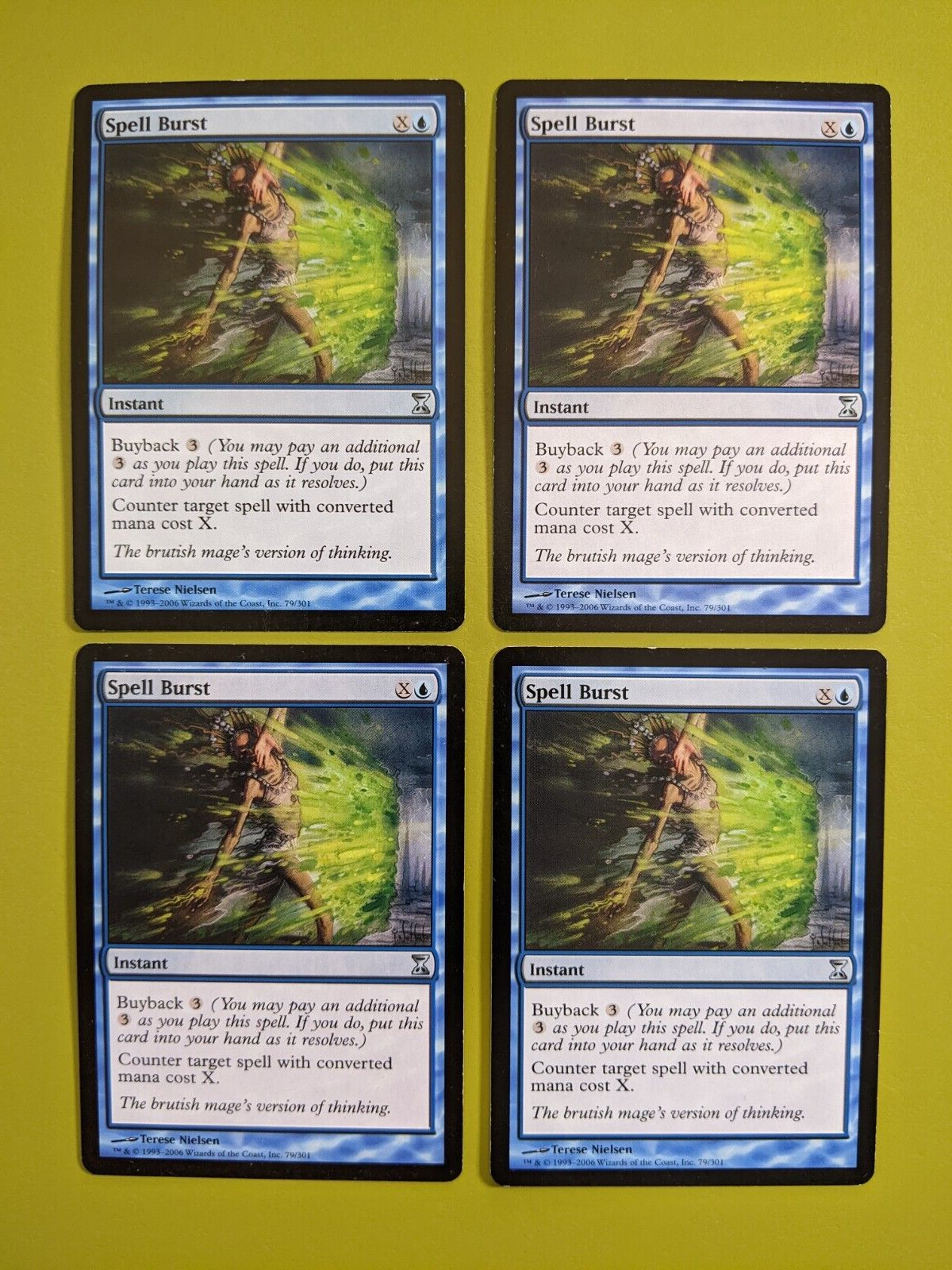 Spell Burst x4 Time Spiral 4x Playset Magic the Gathering MTG | eBay