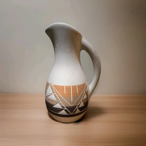 Sioux Pottery Native American Hand Painted Engraved Pottery Pitcher | eBay