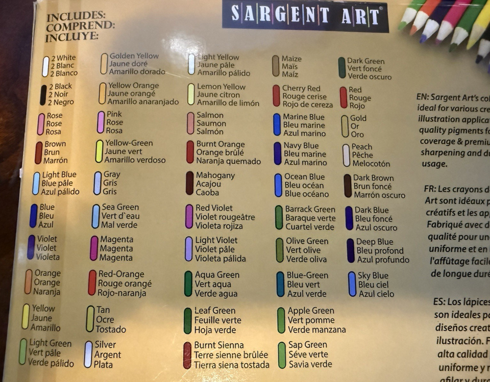 Sargent Art Premium Coloring Colored Pencils, Pack of 50 Assorted ...
