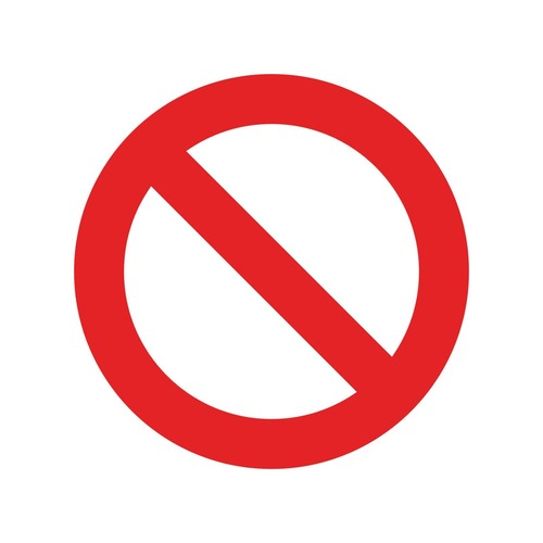 No symbol Vinyl Decal Car Laptop No Prohibitory Sticker | eBay