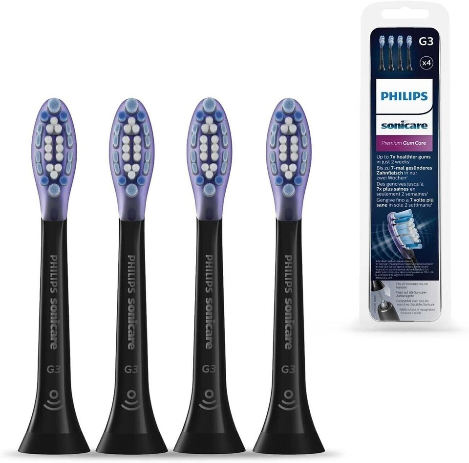 Philips Sonicare DiamondClean G3 Premium Replacement Heads Black w/o ...