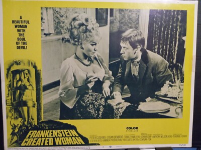 Lobby Card 1967 FRANKENSTEIN CREATED WOMAN undead Susan Denberg Robert ...