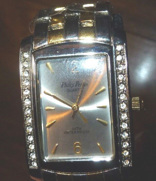 Phillip Persio Gold/Silver Links Quartz Waterproof Watch Set M/W ...