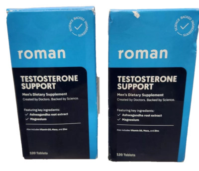 2-Roman Testosterone Booster Male Enhancement Support 120 Ct, See Pics ...