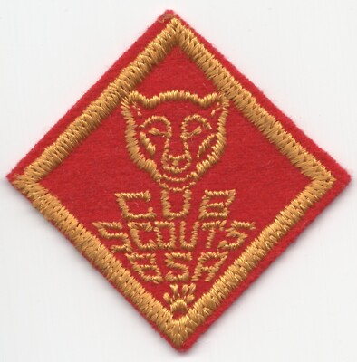 Cub Scouts Bear Rank Red & Yellow Patch Gauze Back BSA Boy Scouts ...