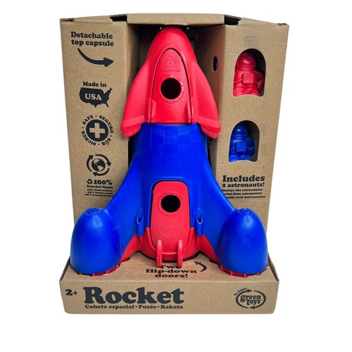 The Original Green Toys ROCKET Red Blue 100% Recycled Materials USA 11. ...
