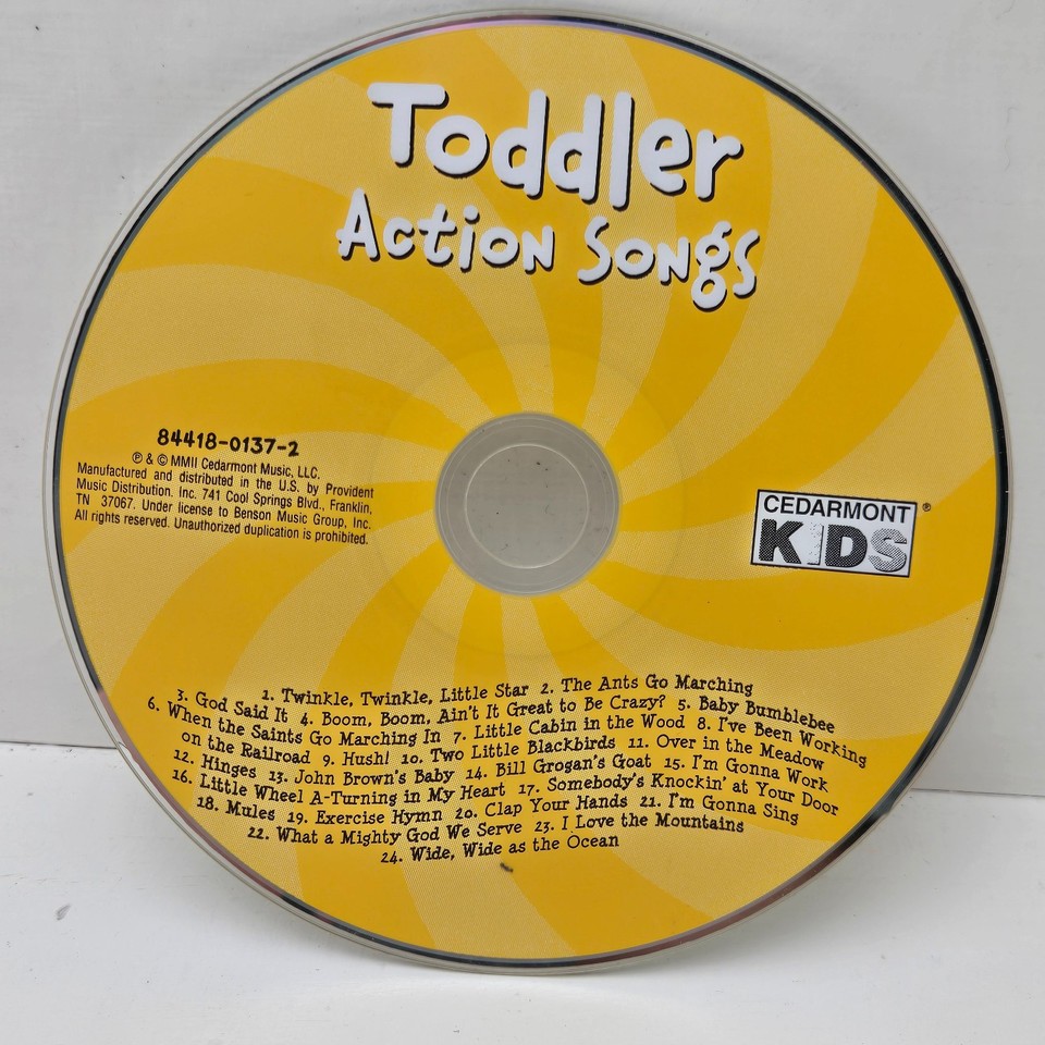 Toddler Action Songs - Audio CD By CEDARMONT KIDS - GOOD 84418013722| eBay