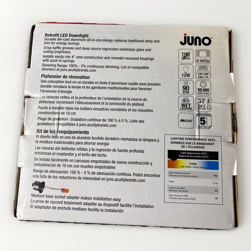 💡Juno Retrofit 4RLD G4 4 in White LED 2700K 946 Lumens Recessed Trim ...