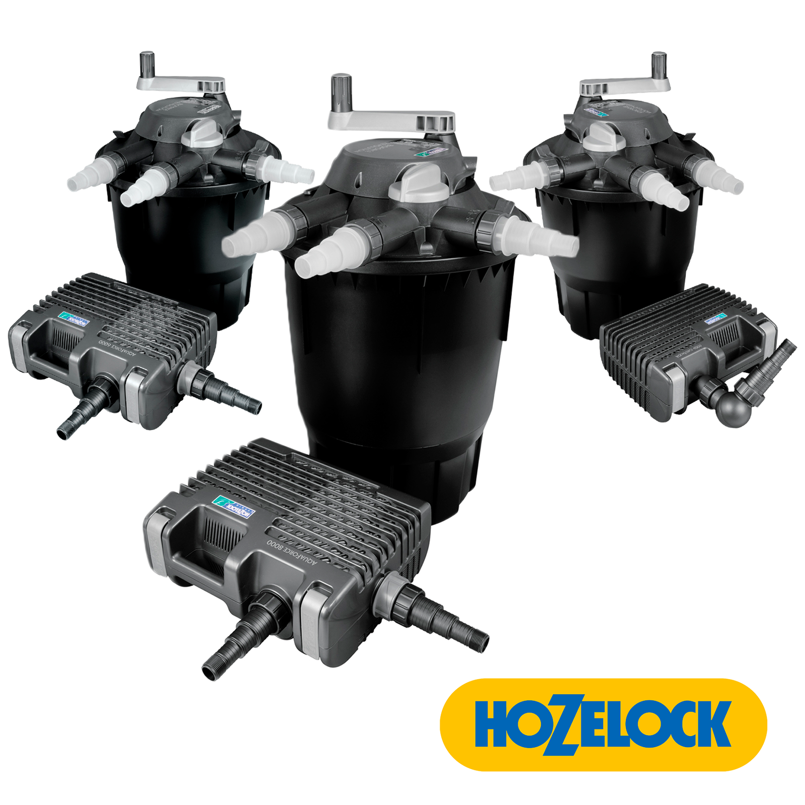 COMPLETE HOZELOCK BIOFORCE FISH POND FILTER KIT WITH UVC AQUAFORCE PUMP ...