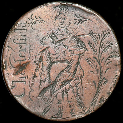 Georgian Engraved Halfpenny, c.1780. “Chesterfield”. | eBay UK