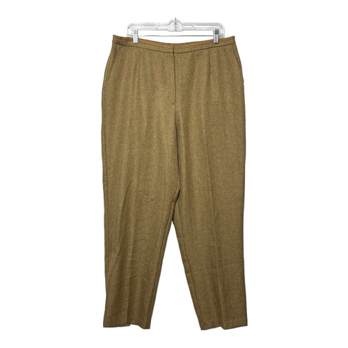 Koret Womens Size 18 Brown Dress Pants Elastic Waist Pleated Front ...