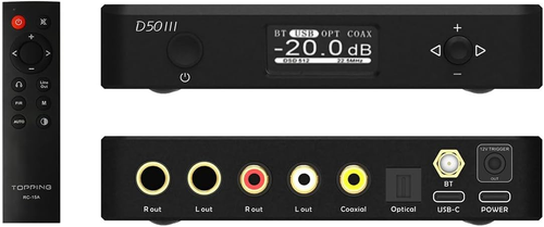 Topping D50 III Balanced DAC, Usb/Bluetooth5.1/Optical/Coaxial to RCA ...