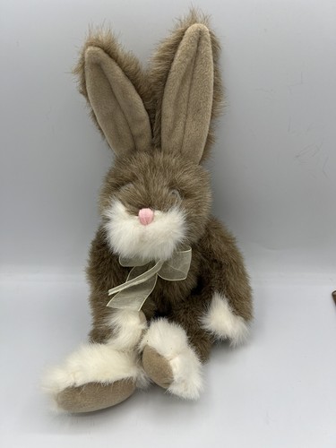 RUSS BERRIE Covington Bunny Rabbit Vintage 11" Brown White Hare EASTER ...