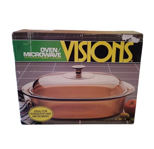 Corning Ware Visions Cookware 4-Qt. Covered Oval Roaster/Casserole ...