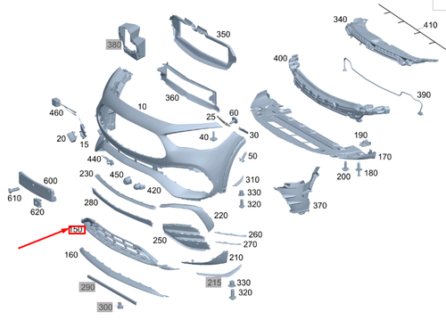 MERCEDES-BENZ GLA H247 Front Bumper Lower Grille Trim A2478854205 NEW ...