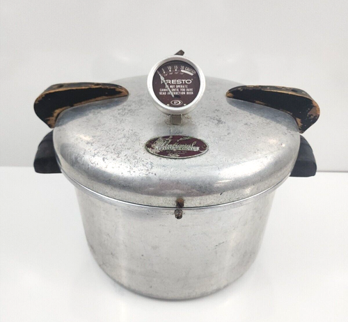 Vintage 1940s National Pressure Cooker Canner Wood Handles Pre-Patent ...