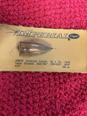 6477 IMPERIAL UNGAR 3/8" 3/4" LONG TAPER PYRAMID SOLDERING TIP | eBay