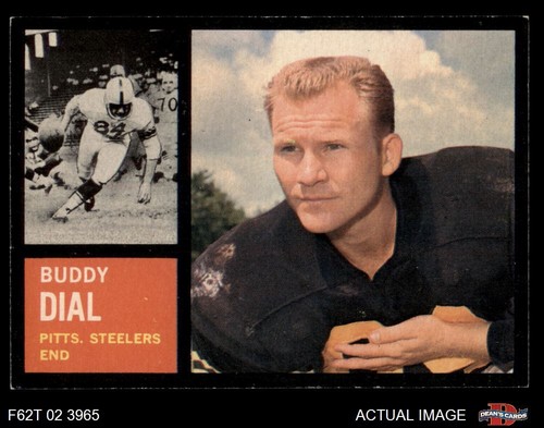 1962 Topps #130 Buddy Dial Steelers SHORT-PRINT Rice 7.5 - NM+ | eBay