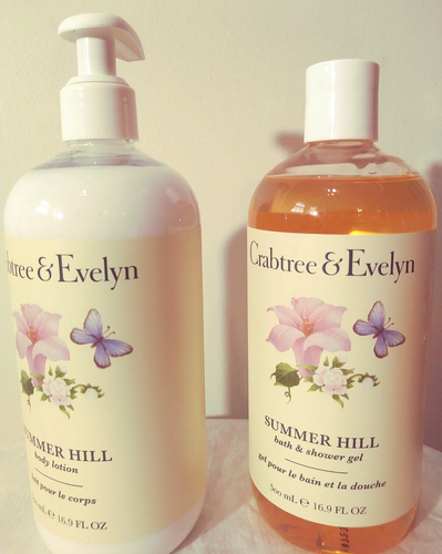 Crabtree & Evelyn SUMMER HILL Body Lotion Bath Shower Gel duo 16.9 fl ...