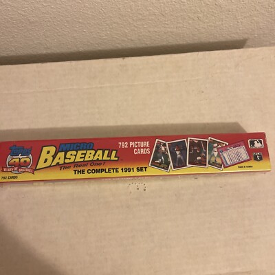1991 TOPPS MICRO BASEBALL CARD COMPLETE SET (792 cards) FACTORY SEALED ...