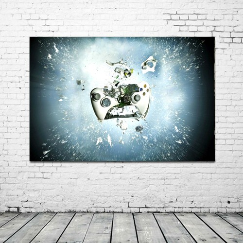 Xbox Controller Exploding Printed Wrapped Canvas Wall Art Gaming Print ...