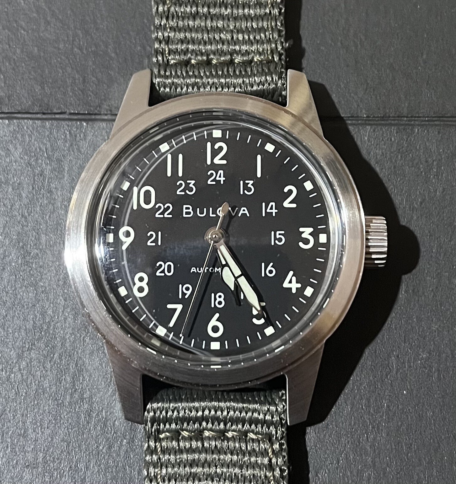 Bulova VWI Special Edition HACK Automatic Black Dial Men's Watch 96A259 ...