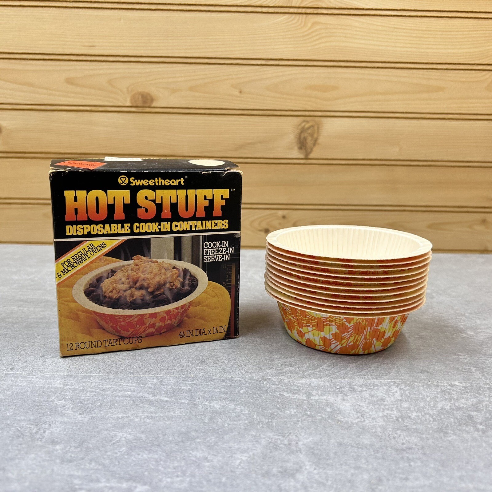 Vintage 80s Sweetheart Hot Stuff Tart Cups Oven or Microwave Disposable ...
