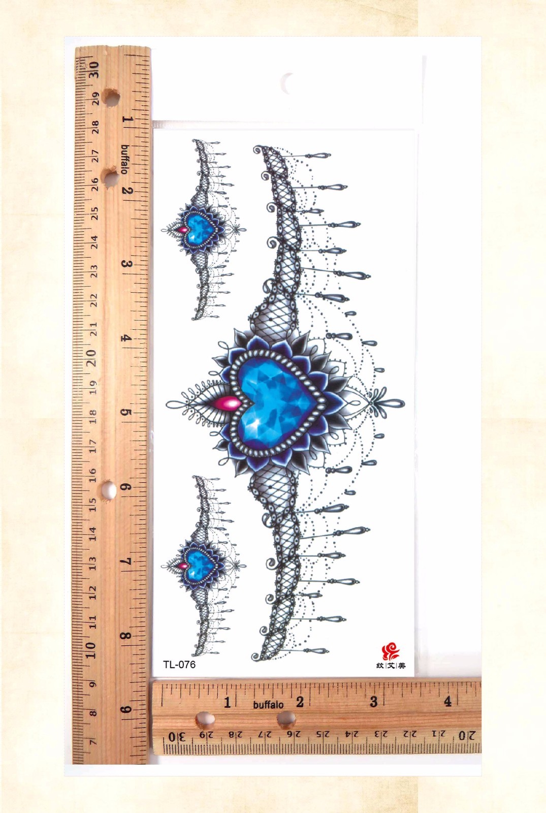 temporary tatoos blue gem tramp stamp sternum temporary tattoo | eBay