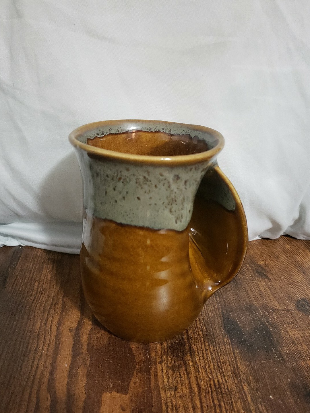 Neher Pottery Clay In Motion Hand Warmer mug Signed 2013 | eBay