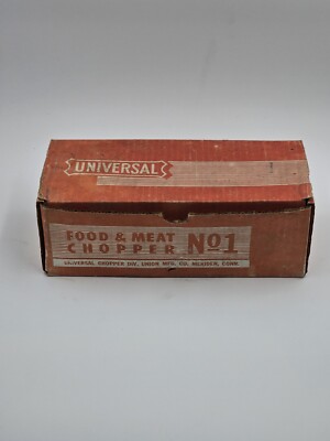 Universal Number 1 Food & Meat Chopper with box vintage 1960 milled ...