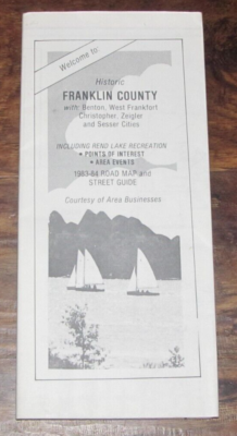 Franklin County Il Road Map Historic County Map Franklin Williamson