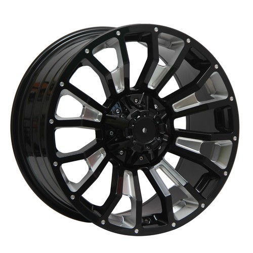 16 X 8 Inch Gloss Black Milling Wheels Rim 5x114.3 / 5x127 Wheel ET 0 ...