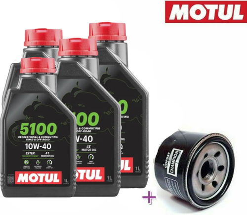 Kawasaki ZX636 Ninja Oil Change Kit Motul 5100 10W40 + Filter 2005 2006 ...
