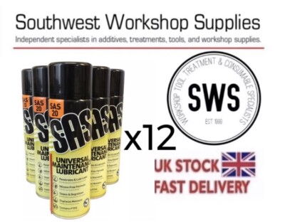 12 x SAS 500ML Universal Maintenance Spray Rust Anti Seize Degreaser ...