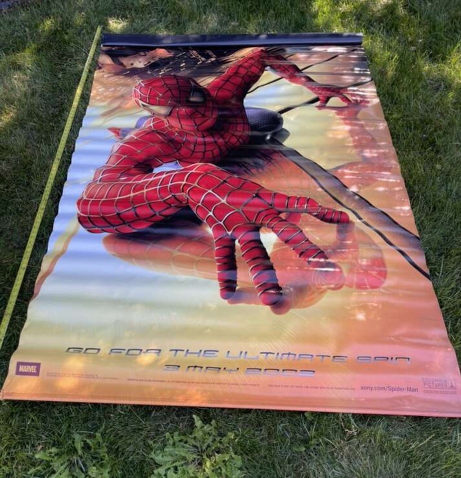 SPIDER-MAN 2002 8’ X 5’ ORIGINAL Theater VINYL BANNER RARE Magnificent ...