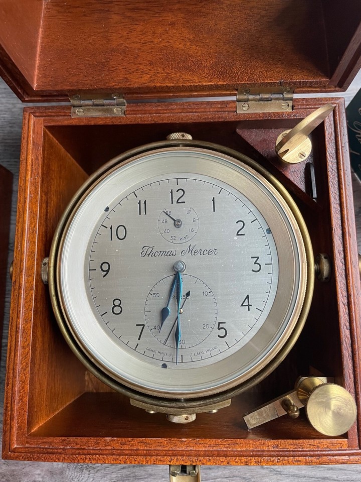 Set of two Thomas Mercer of St. Albans England Marine Chronometers with ...