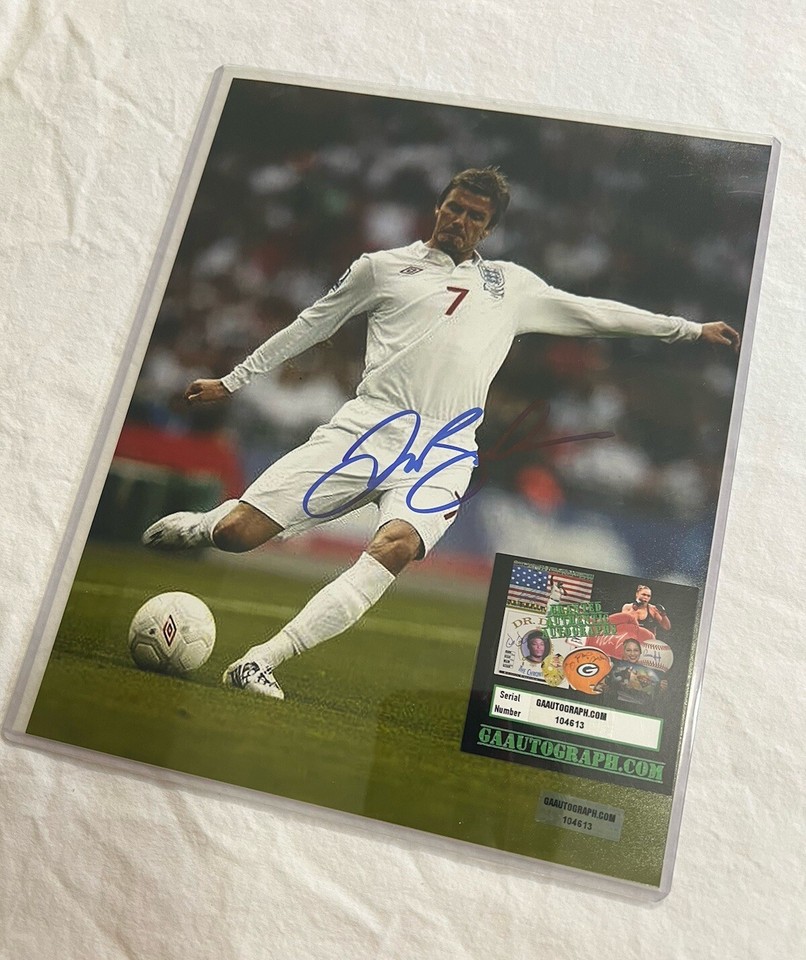 David Robert Joseph Beckham England National Team Signed Auto 10x8 ...