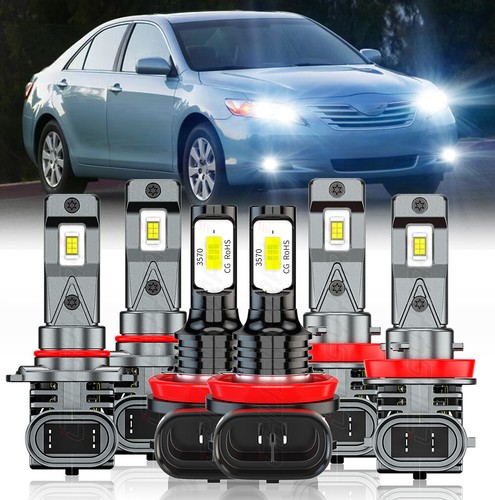For Toyota Camry 2007 2008 -2014 LED Headlight+Fog Light Bulbs Combo ...