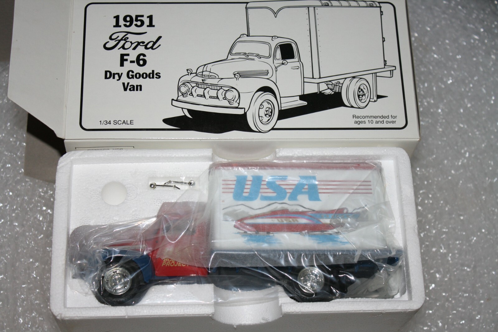 First Gear 1/34 Scale 1951 Ford F-6 Dry Goods Van USA Bobsled 28-1151 ...