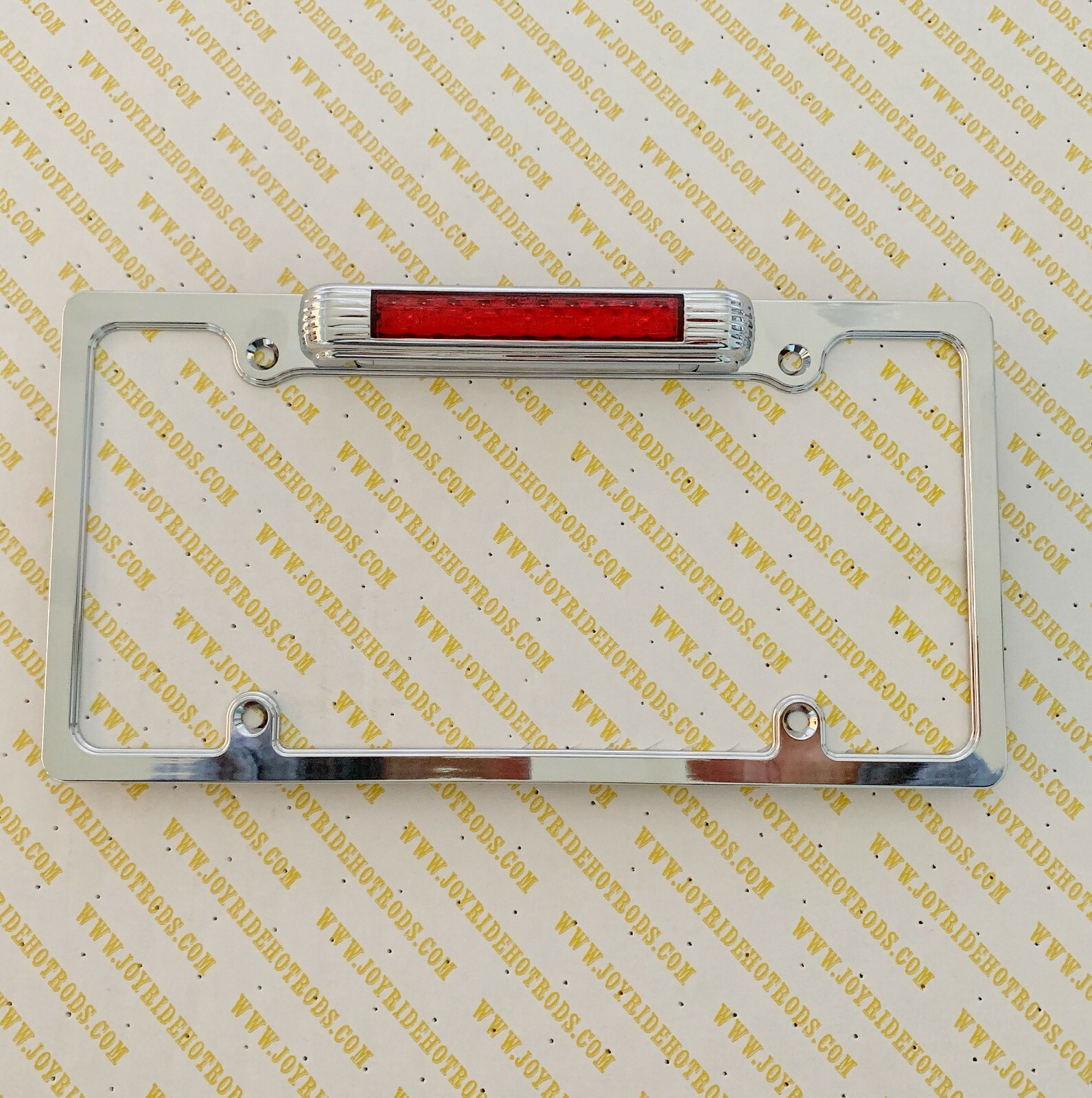 Hot Rod License Plate Frame with Art Deco LED Light and 3rd Brake Light ...