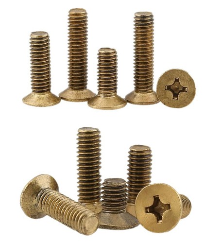 M2 M2.5 M3 M4 M5 M6 Brass countersunk head machine screws Flat Head ...