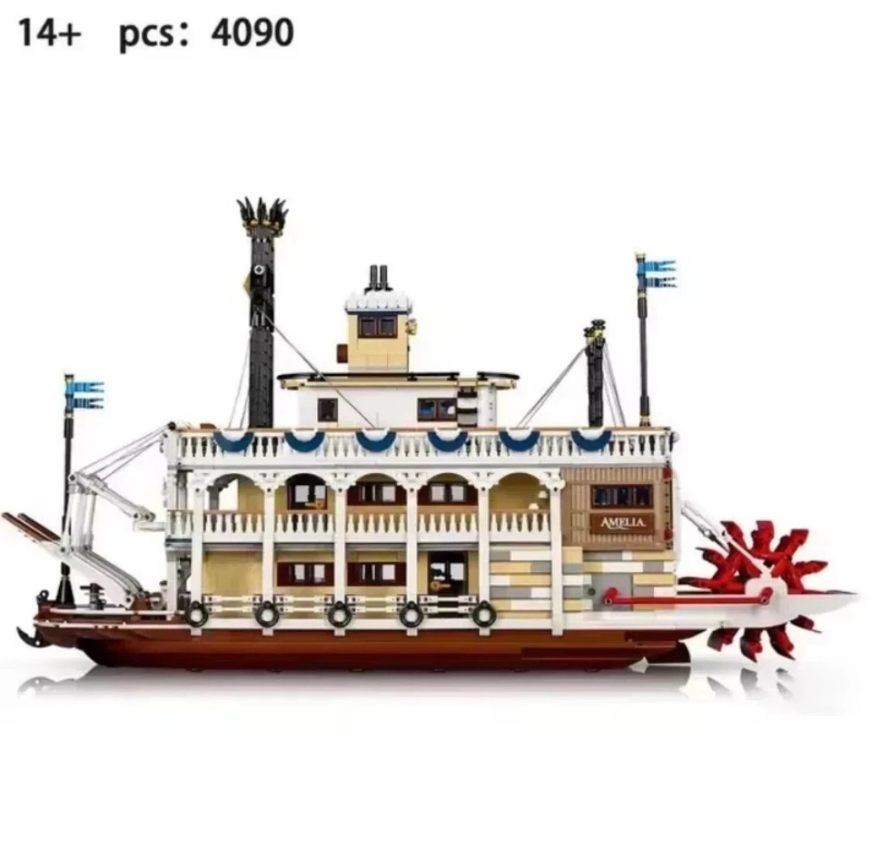 *NEW* UNBRANDED 21356 MOC River Steamboat IDEAS Building Blocks 4090pcs ...
