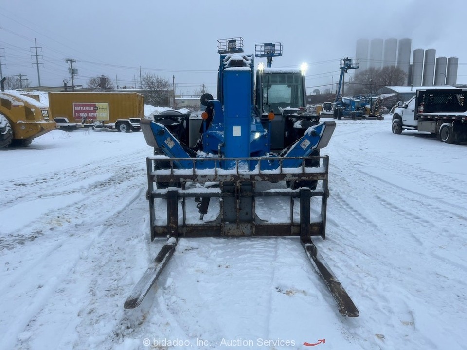 2012 Genie GTH-1056 56' 10K Telescopic Reach Forklift Cab Telehandler ...