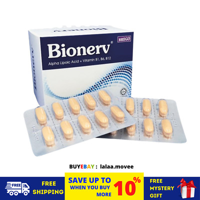 1 X Bionerv 60's Alpha Lipoic Acid, Vitamin B1, B6, B12 Reduces Nerve ...