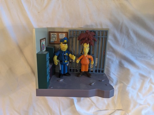Playmates Simpsons Play Set Figure Jail Police Station sideshow Bob and ...