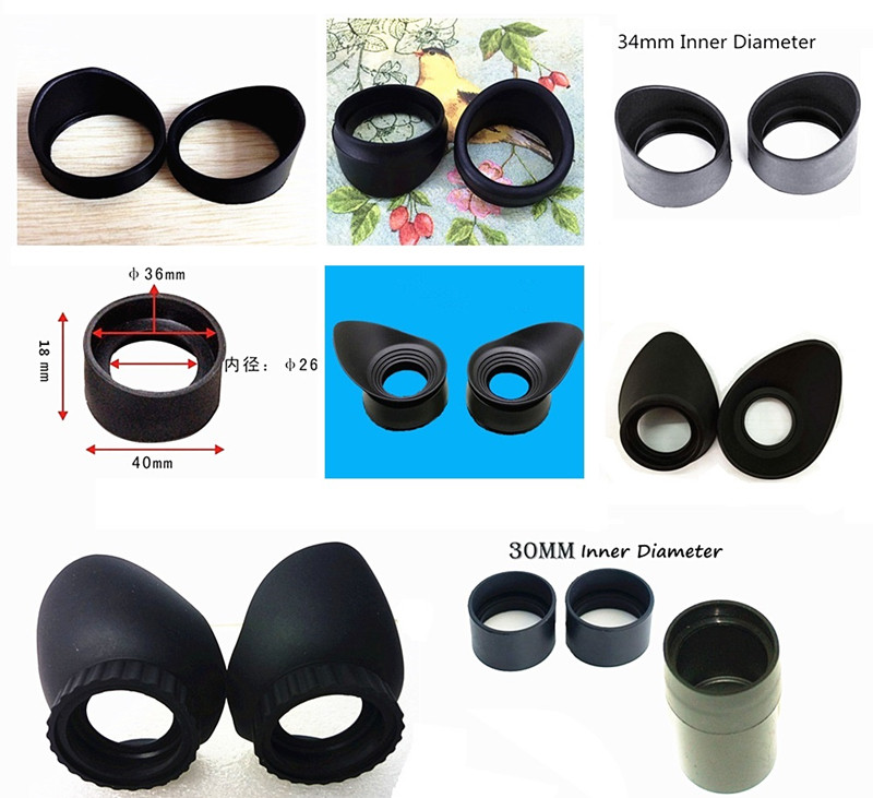 Microscope Binoculars Eyepiece Eye Shield Rubber Eye Guards Eye Cups 2 ...