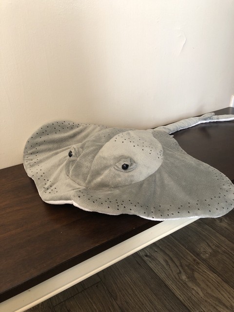 Grey Stingray Plush Puppet Stuffed Animal Fish Toy Gray Sting Ray 30 ...