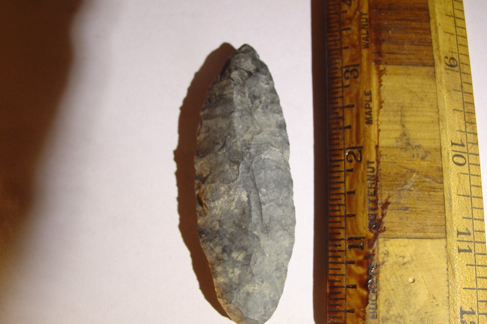 Arrowheads, Indian Artifacts,Nice Black Flint Adena round base, G-10 ...