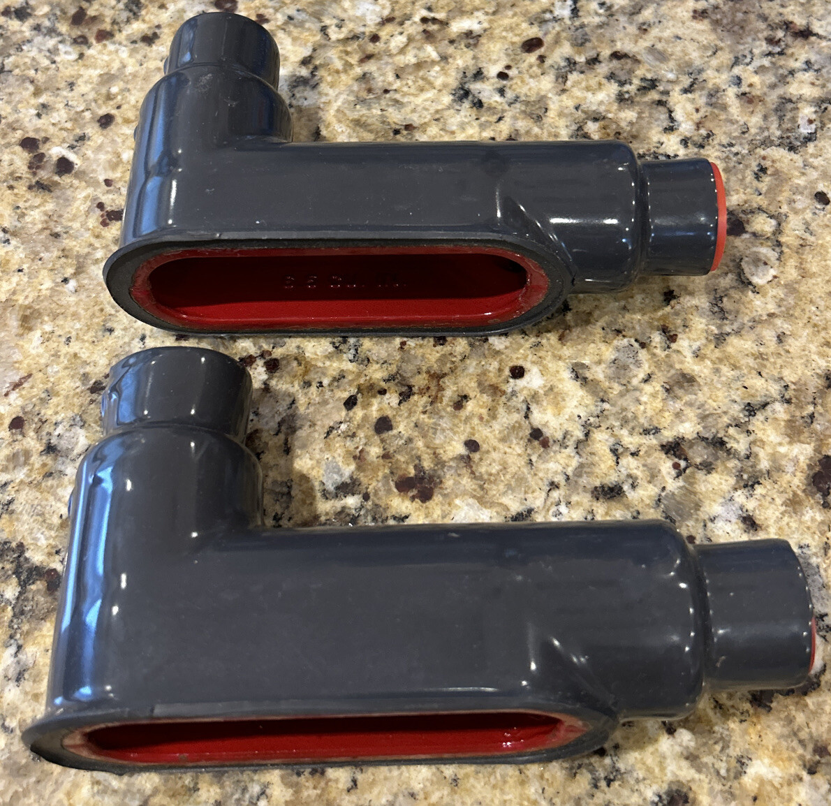 (2)- Plasti-Bond PRLB37 Conduit Body 3/4” Type: LB, Form 7 , PVC Coated ...