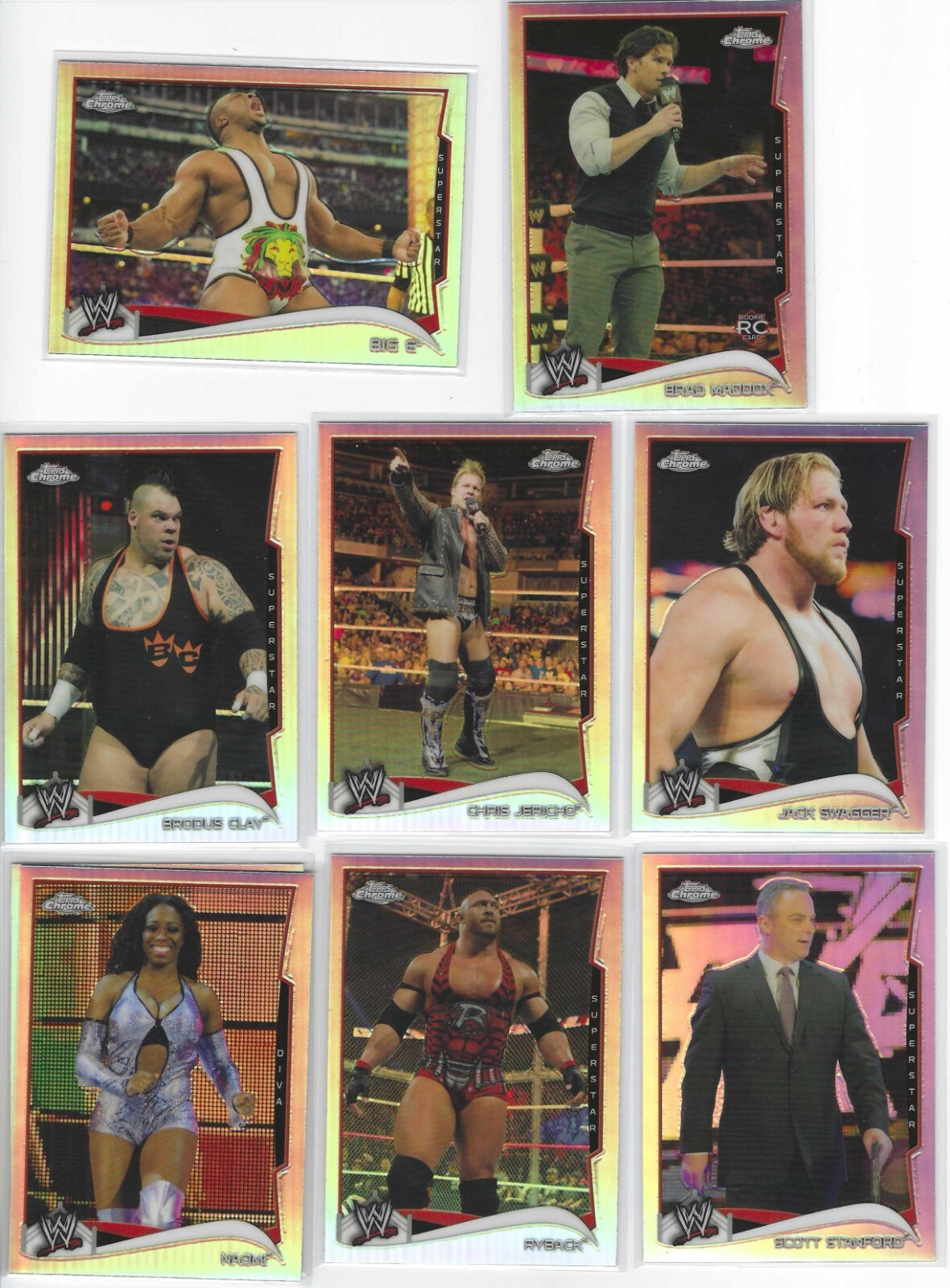 2014 Topps Chrome WWE refractors & xfractors cards pick your card | eBay